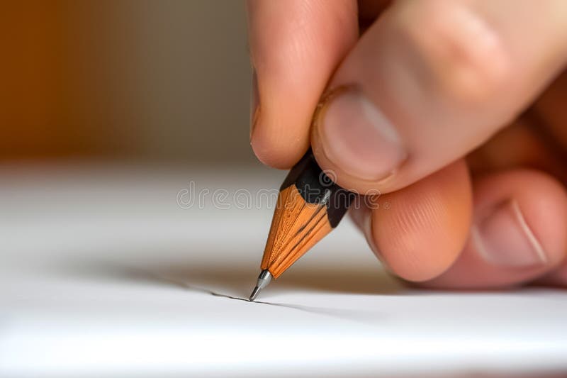 Close-up of a Writing Hand a Close-up Photo of a Hand Stock ...