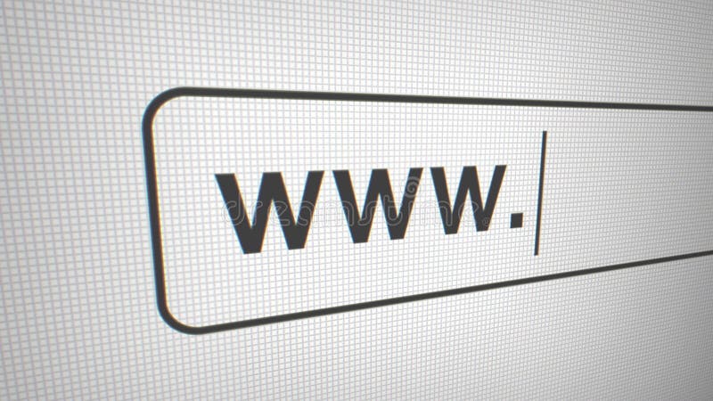 Close-Up of Www Text on Computer Monitor, 4k Animation Stock Video ...