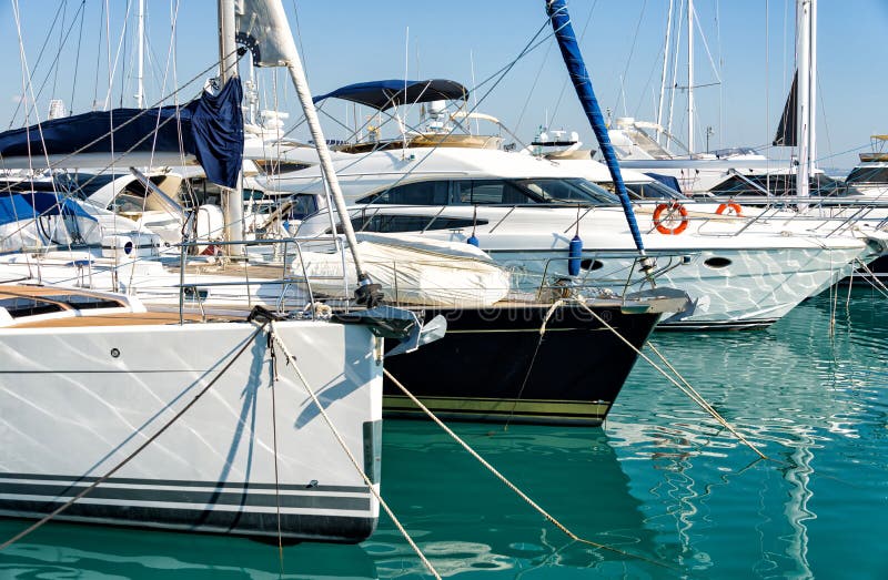 Yachts at the Marina, Low Angle Stock Photo - Image of angle, boat ...