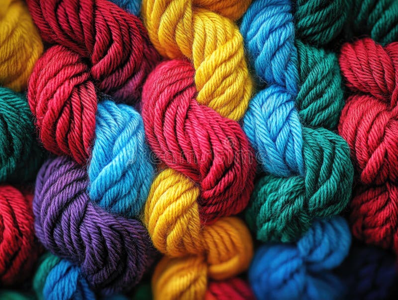 Close-up of yarn bundle stock image. Image of arts, weaving - 379267589