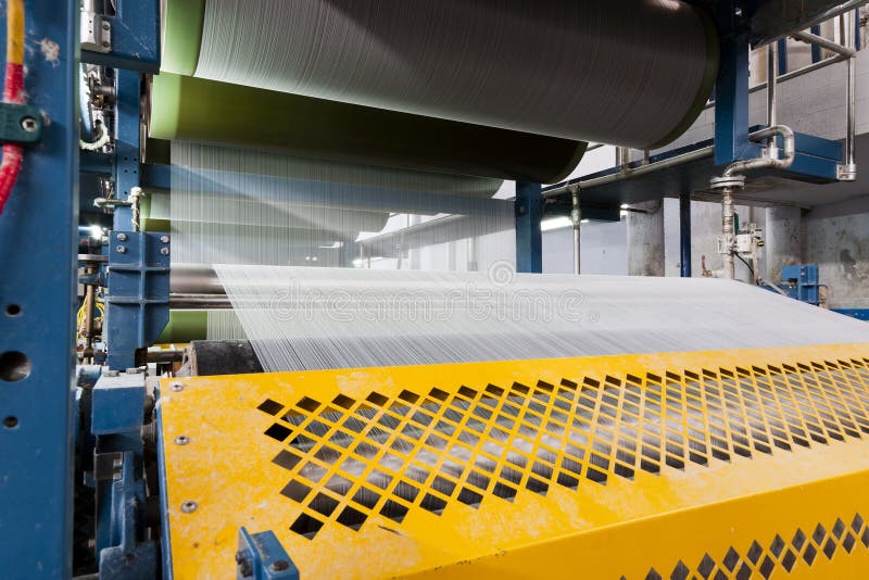 Warping Machine in a Textile Weaving Factory Stock Photo - Image of ...