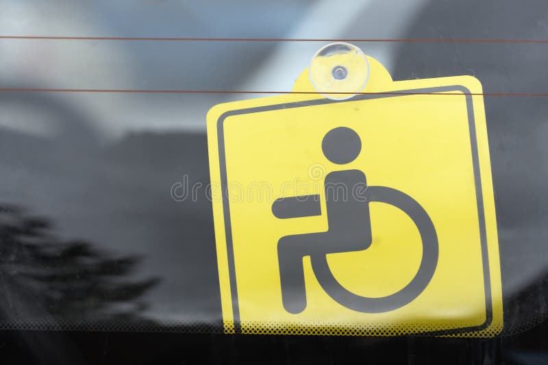 Handicap Parking Sticker Window Stock Photos - Free & Royalty-Free ...