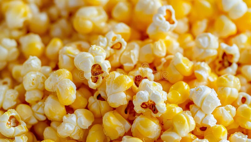 Close-up of Yellow Corn Kernels for Popcorn Stock Illustration ...