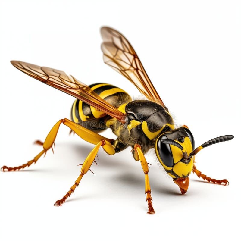 Close-Up of Yellow Jacket Wasp with Black and Yellow Stripes Stock ...