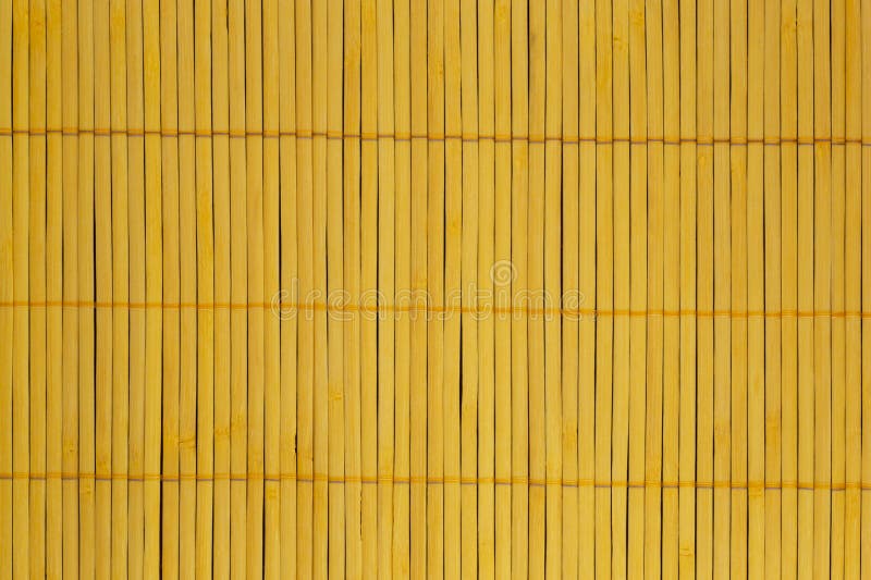Close Up of Yellow Mat Made of Bamboo Sticks Stock Image - Image of ...