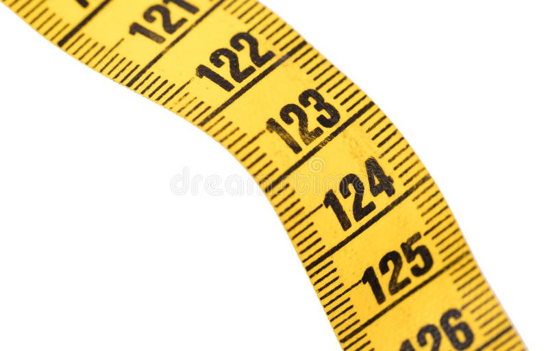 Close-up of a Yellow Measuring Tape Isolated on White - 124 Stock Photo ...