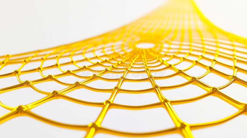 A Close Up of a Yellow Net on a White Background Stock Image - Image of ...