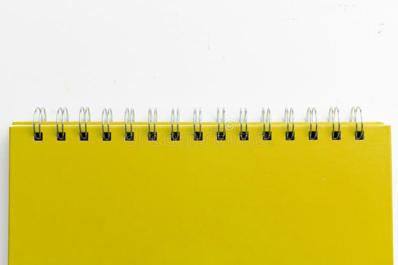 Close-up of a Yellow Notebook with Checkered Pages. Spiral Notebook ...