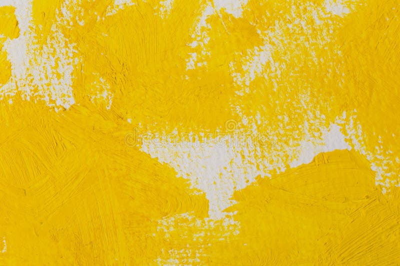 Close Up of the Yellow Paint Strokes Stock Image - Image of manual ...