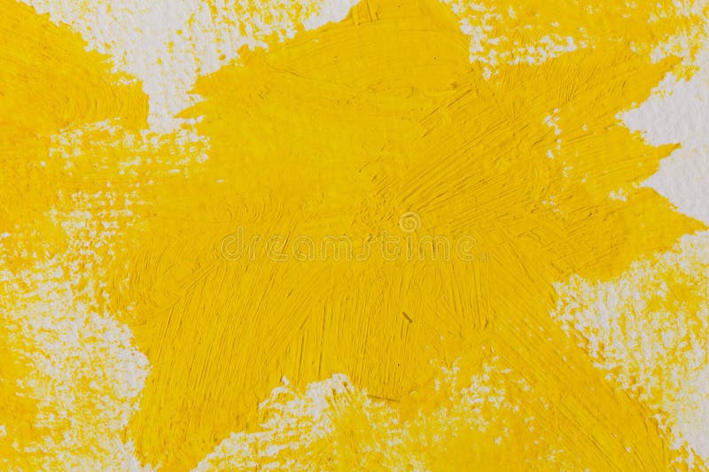 Close Up of the Yellow Paint Strokes Stock Photo - Image of manual ...