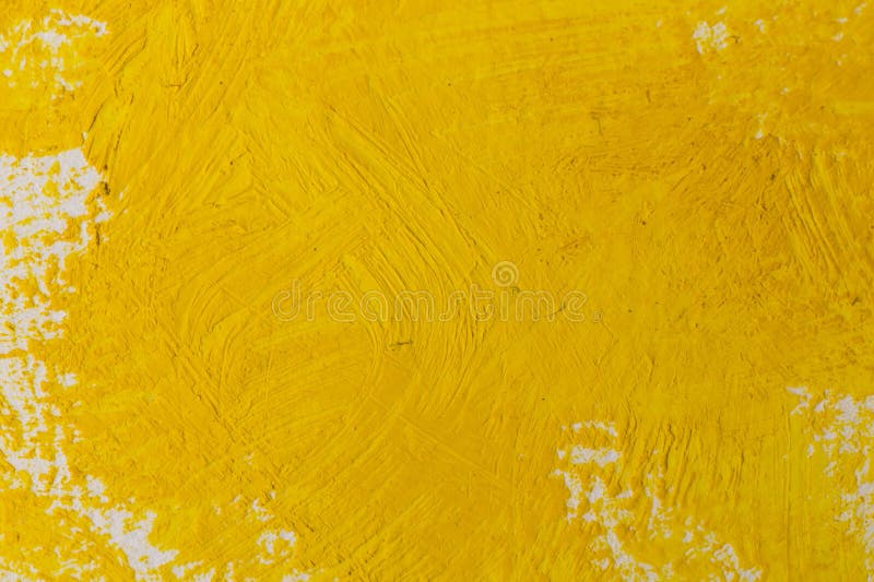 Close Up of the Yellow Paint Strokes Stock Photo - Image of graphic ...