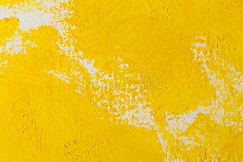 Close Up of the Yellow Paint Strokes Stock Photo - Image of paper, aged ...