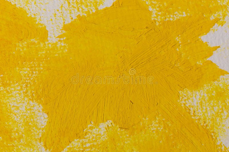 Close Up of the Yellow Paint Strokes Stock Photo - Image of sketch ...