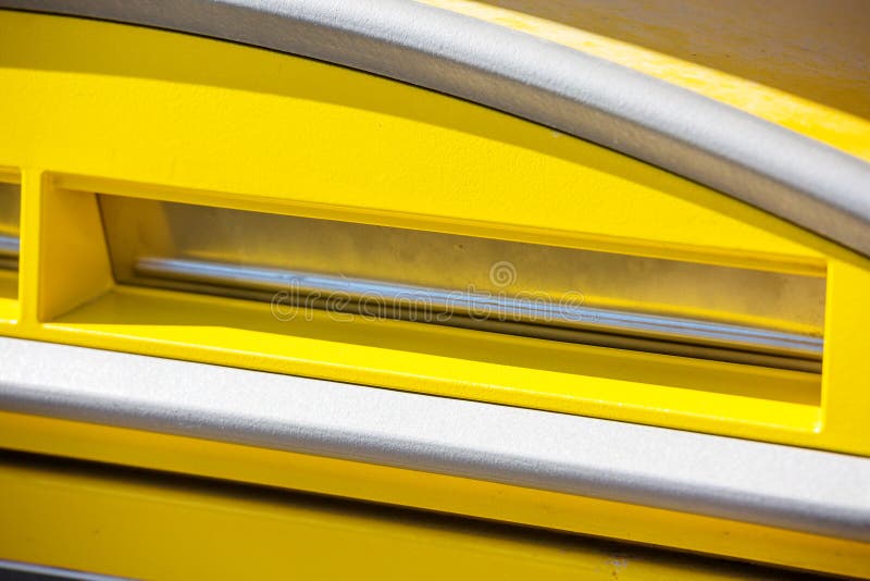 Close-up of a Yellow Post Office Stock Photo - Image of mail, industry ...