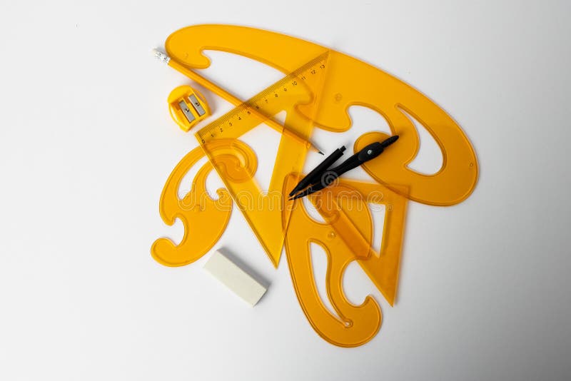 Close Up of Rulers from Metric and Imperial System on Plywood Room for ...