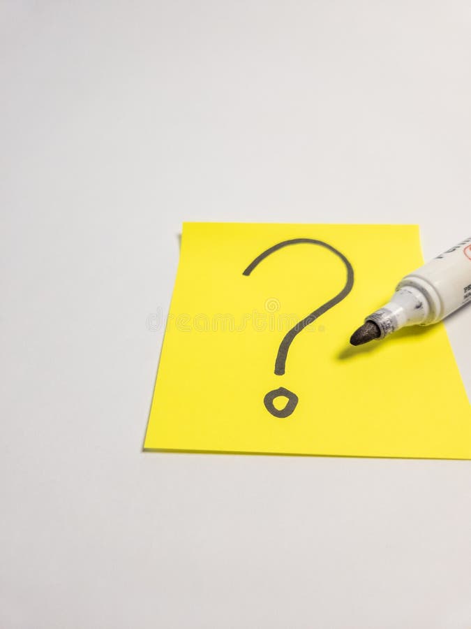 Question Mark Yellow Sticky Note Marker Background Stock Photos - Free ...