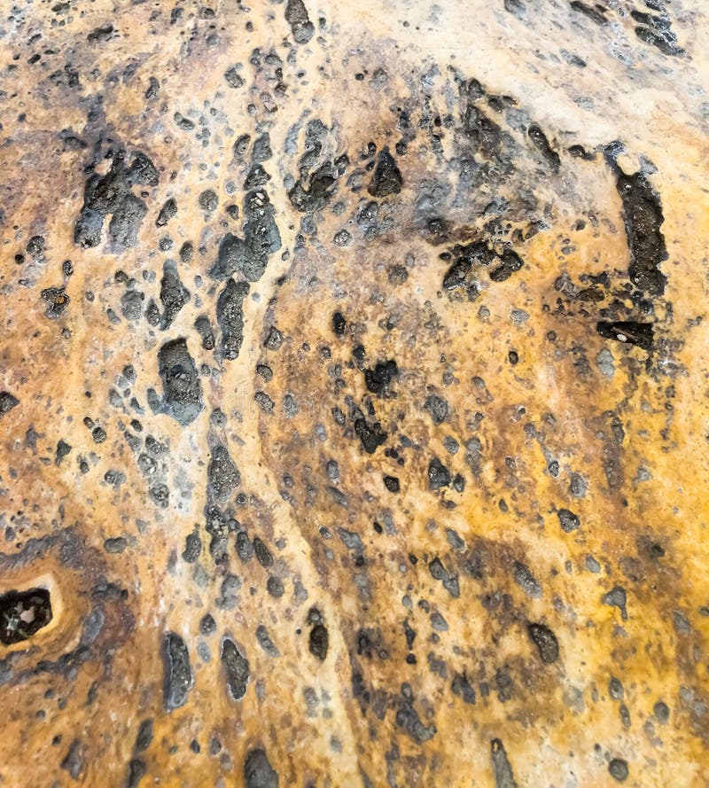 Close-up of a Yellow Stone. Uneven Grunge Texture Stock Image - Image ...