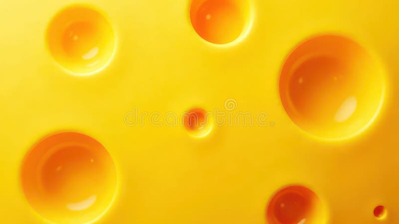 Close-up of Yellow Swiss Cheese with Large Holes Stock Illustration ...