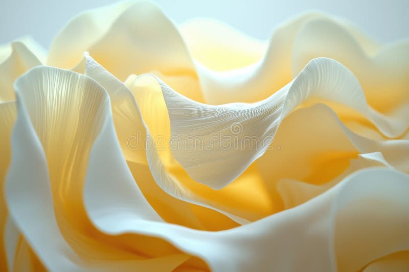 Close-up of Yellow and White Paper with Soft Flowing Textures Stock ...