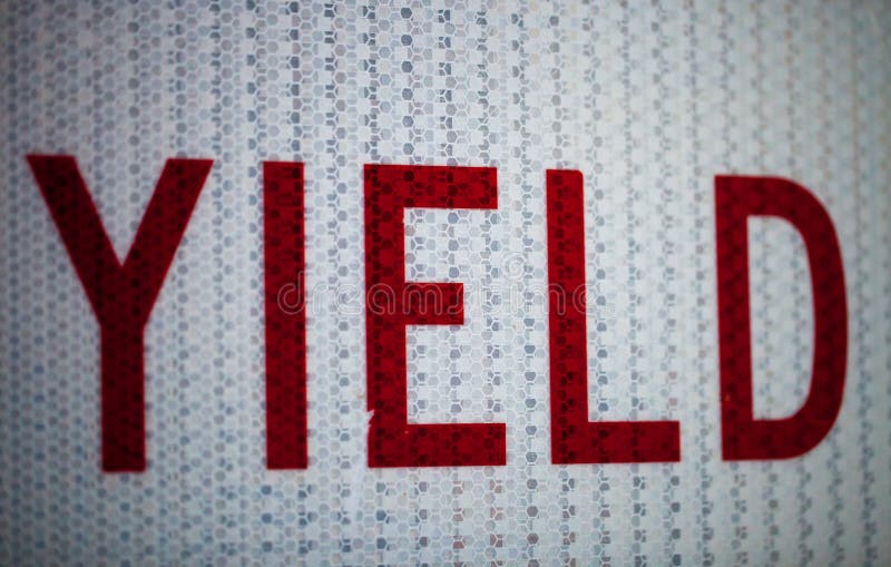 Close up of yield sign stock image. Image of rustic - 107338159