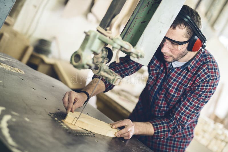 Close Up of a Young Carpenter at Work Stock Image - Image of craft ...