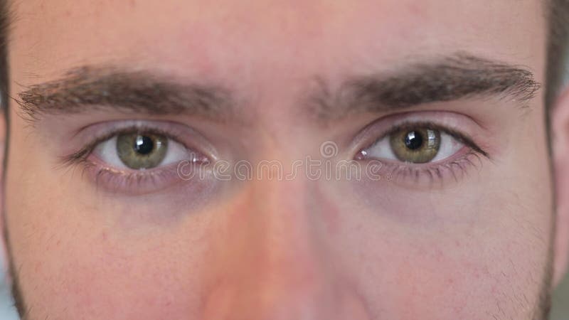 Close Up of Blinking Eyes of Casual African Man Stock Image - Image of ...