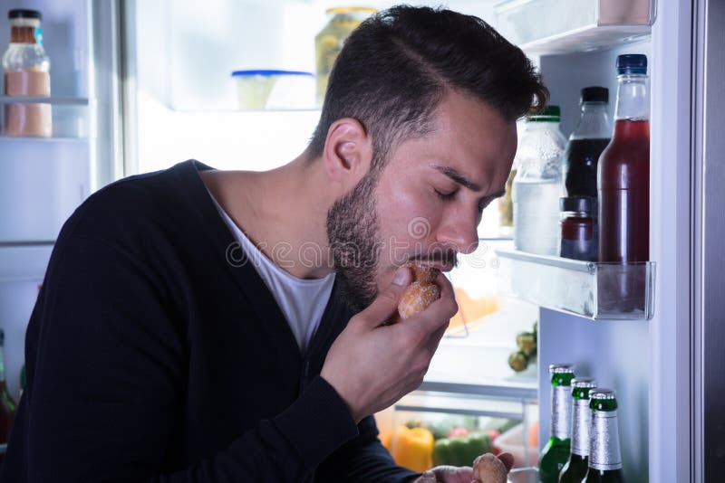 Close-up of a Man Eating Cookie Stock Photo - Image of addiction, care ...