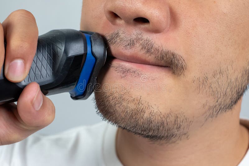 Close-up Shave the Face with a Separate Razor Stock Photo - Image of ...