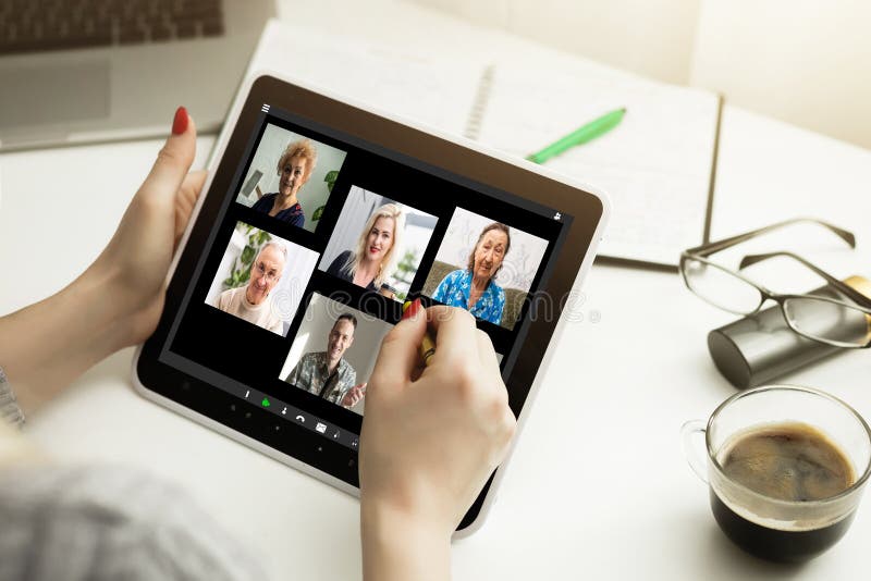 Close-up of a Young Man Chatting with Her Colleague Stock Photo - Image ...