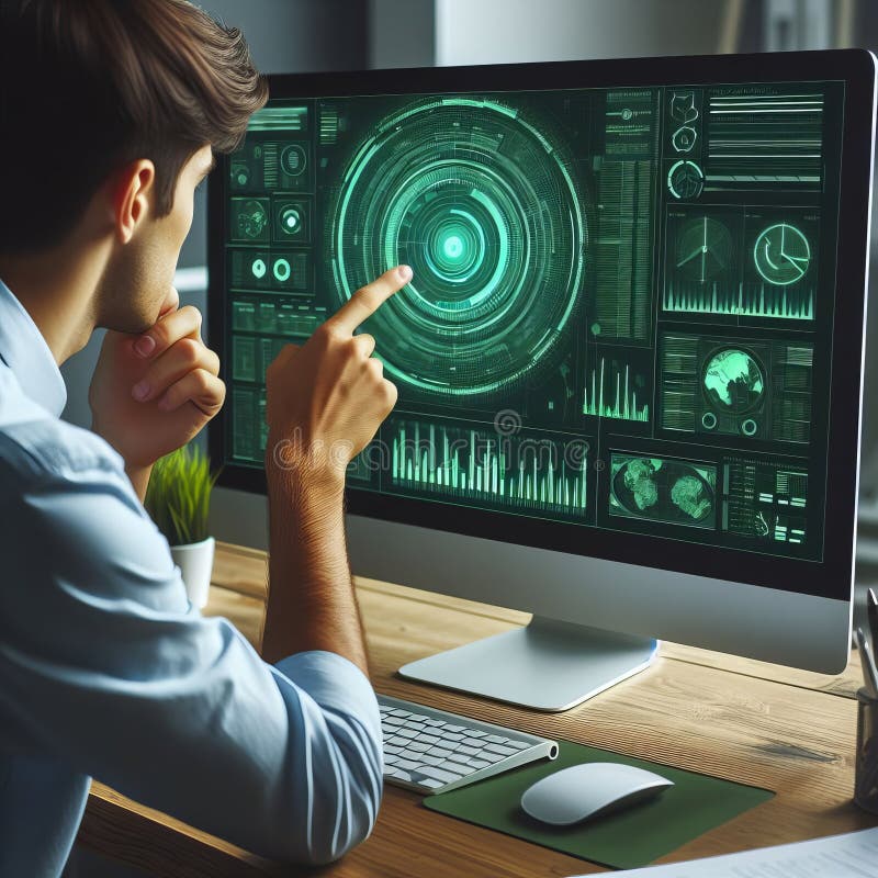 Close Up of a Young Professional Analyzing Data Rare Odd Stock Image ...