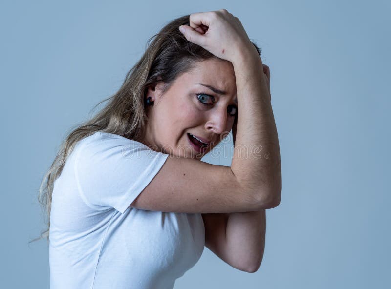 Portrait of a Young Attractive Woman Looking Scared and Shocked.Human ... Portrait of a Young Attractive Woman Looking Scared and Shocked.Human ...