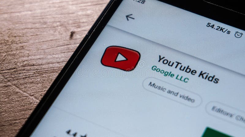 Close Up YouTube Kids App in Play Store Editorial Stock Photo - Image ...