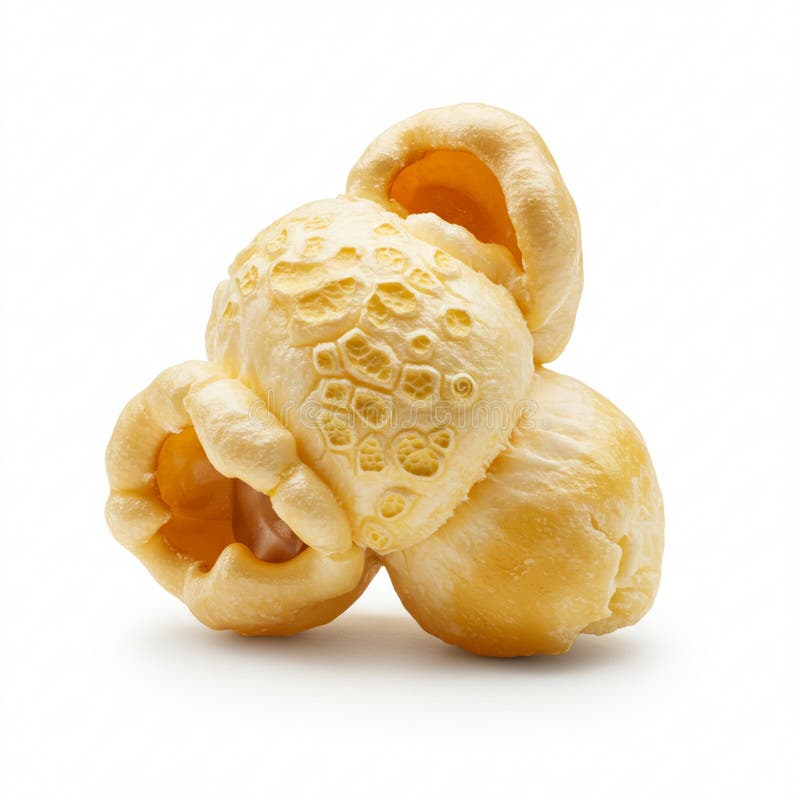 Close-up of Yummy Popcorn Kernel on White Background for Snack Time ...