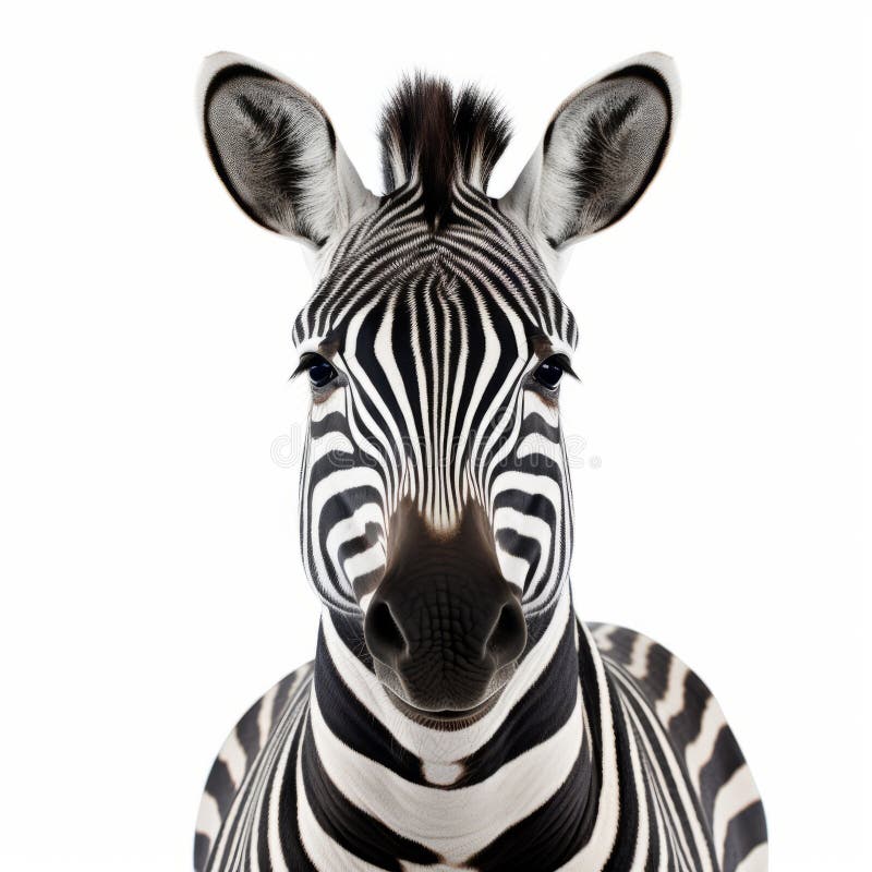 Close-up Zebra: High-key Lighting and Photo-realistic Techniques Stock ...