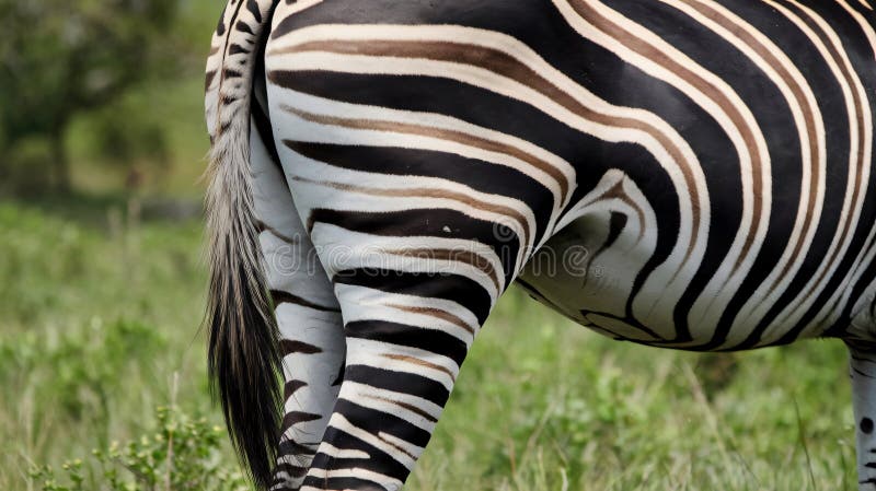 Close-up of Zebra Hindquarters, Stripes and Tail High Quality Image ...