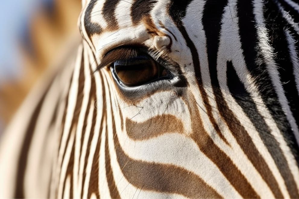 Close-up of a Zebras Face in Profile Stock Illustration - Illustration of profile, face: 296682784