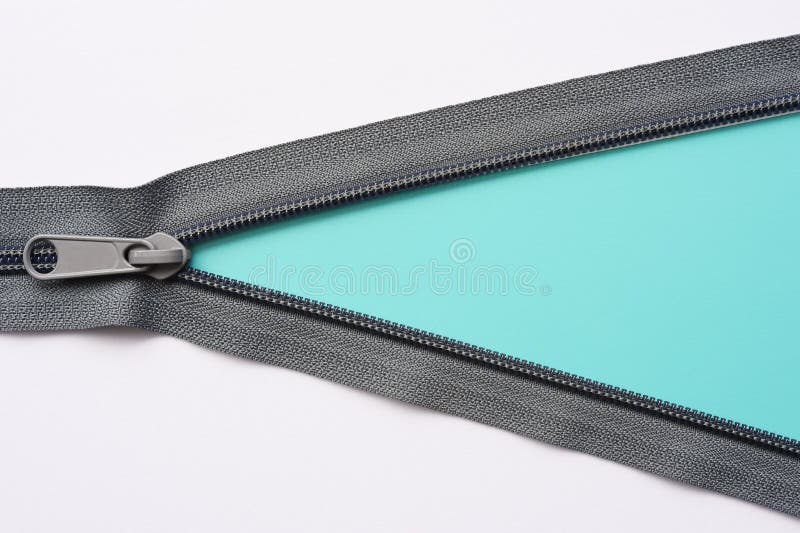 Close Up of Zipper for Material Design Stock Photo - Image of material ...
