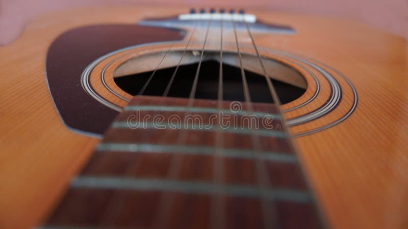Close-up Zoom Guitar Image Show Details of Musical Instrument Quality ...