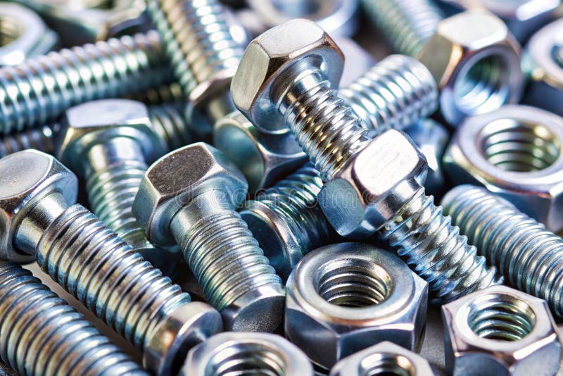 Close Ups of Bolts and Nuts Stock Illustration - Illustration of tools ...