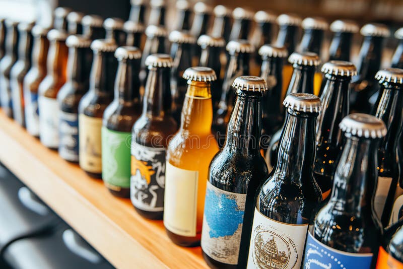 Close Ups of Distinctive Beer Labels from Local Breweries on Tasting ...