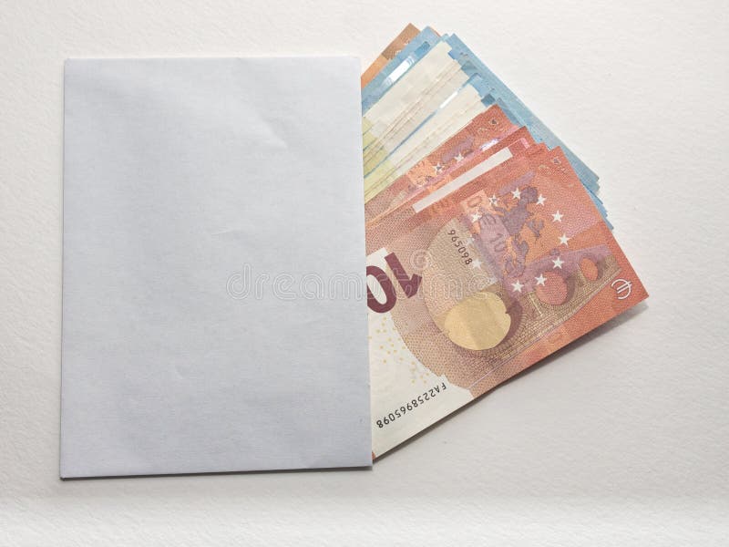 Close -ups of Euro Banknotes of the Different Size and Shape with ...