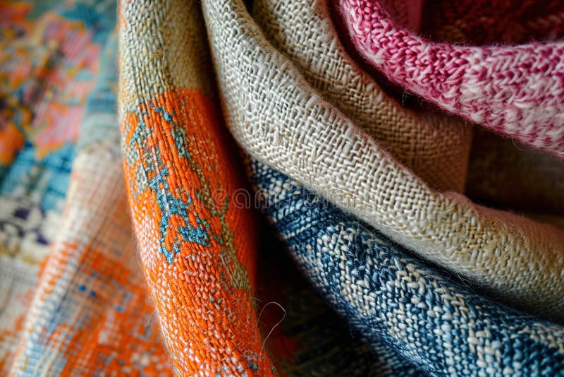Close-ups of Fabric Textures and Patterns for Ethical Fashion. Natural ...