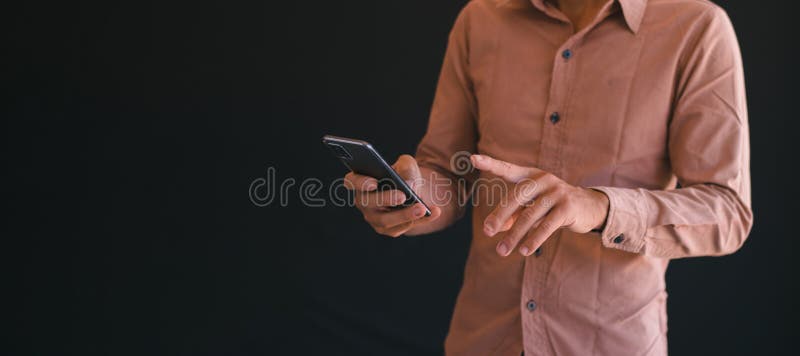 Close Ups of Men Using Mobile Phones Stock Image - Image of call ...