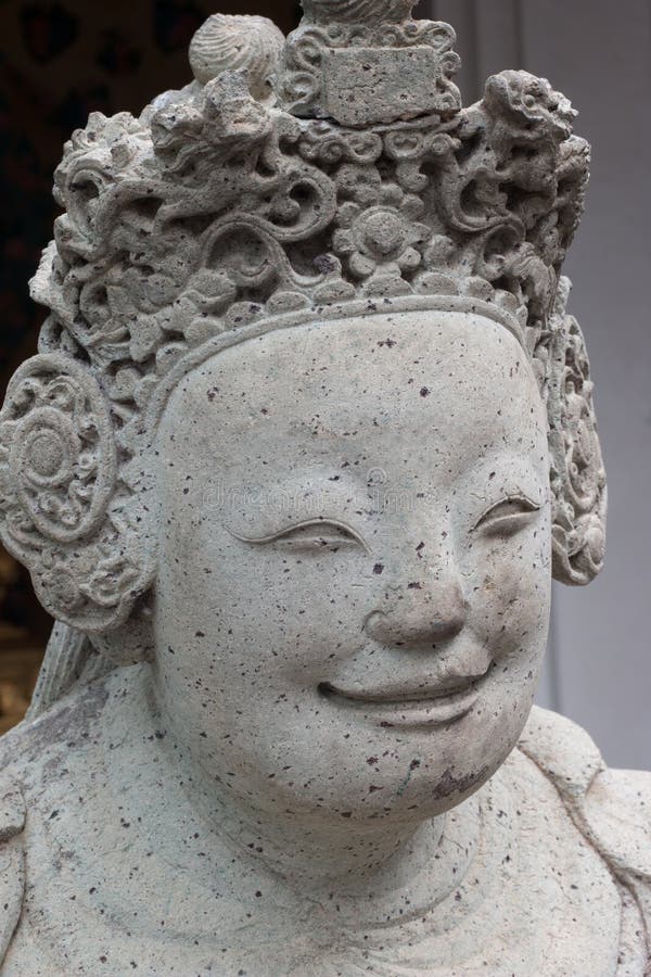 Close-ups Statue the Face Chinese Ship Ballast. Stock Image - Image of ...