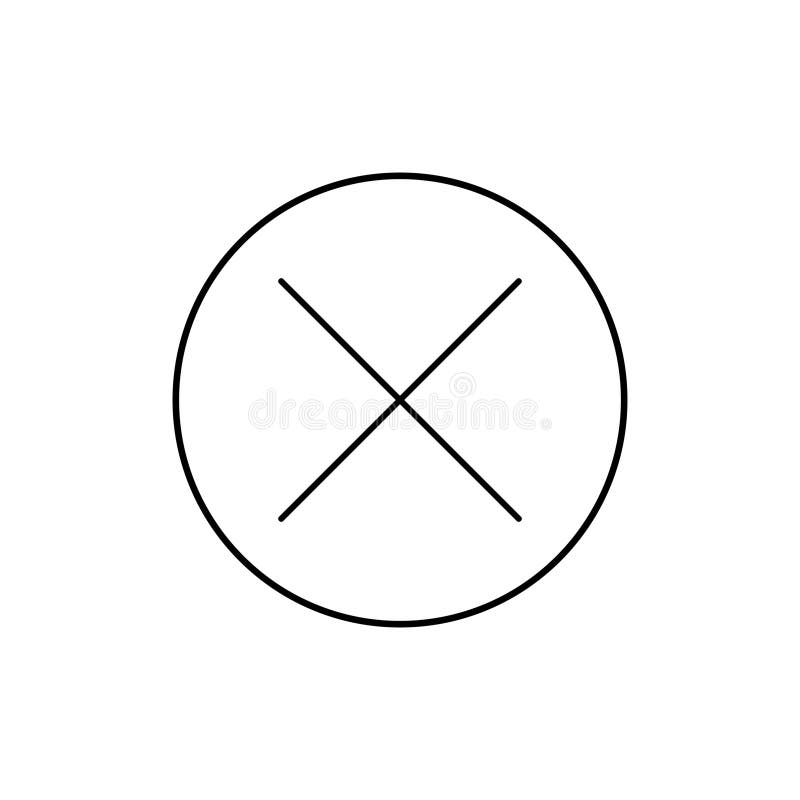 Close Icon. Delete Icon Vector. Cross Sign Stock Vector - Illustration ...