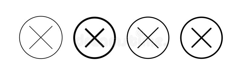 Close Icon. Delete Icon Vector. Cross Sign Stock Vector - Illustration ...