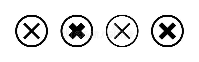 Close Icon. Delete Icon Vector. Cross Sign Stock Vector - Illustration ...