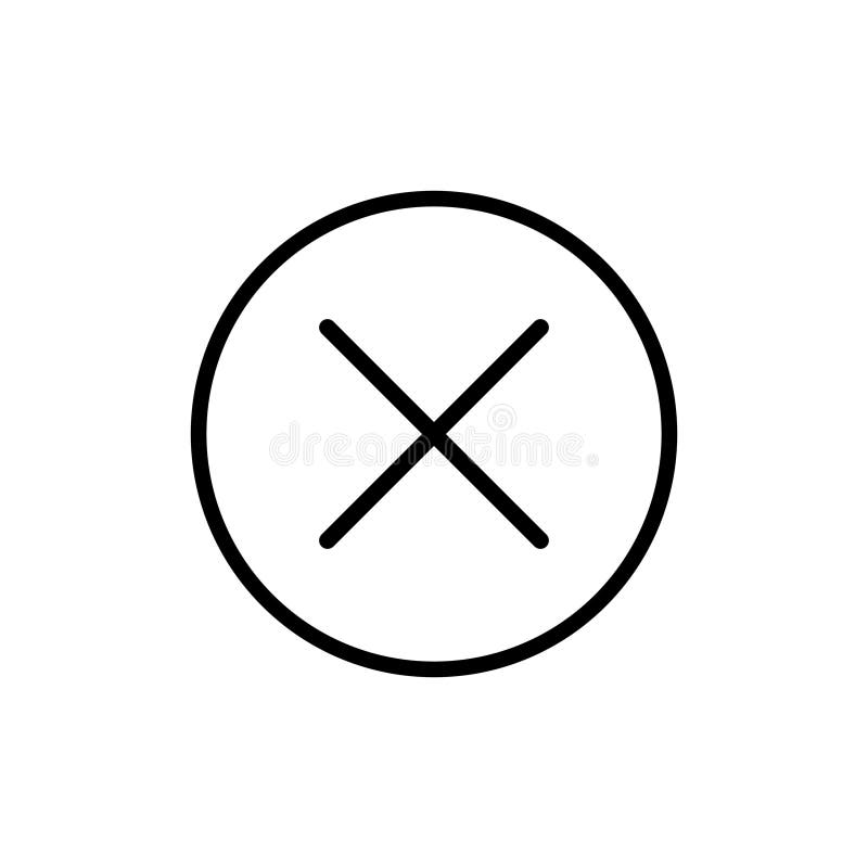 Close Icon. Delete Icon Vector. Cross Sign Stock Vector - Illustration ...