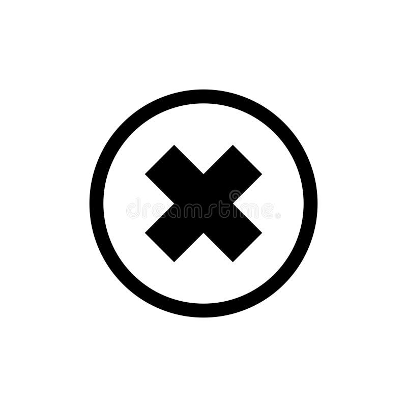 Close Vector Icon. Delete Icon . Cross Sign Stock Vector - Illustration ...
