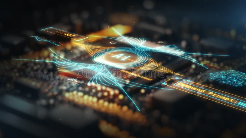 A Close View of the AI Processor. Stock Video - Video of chatbot ...